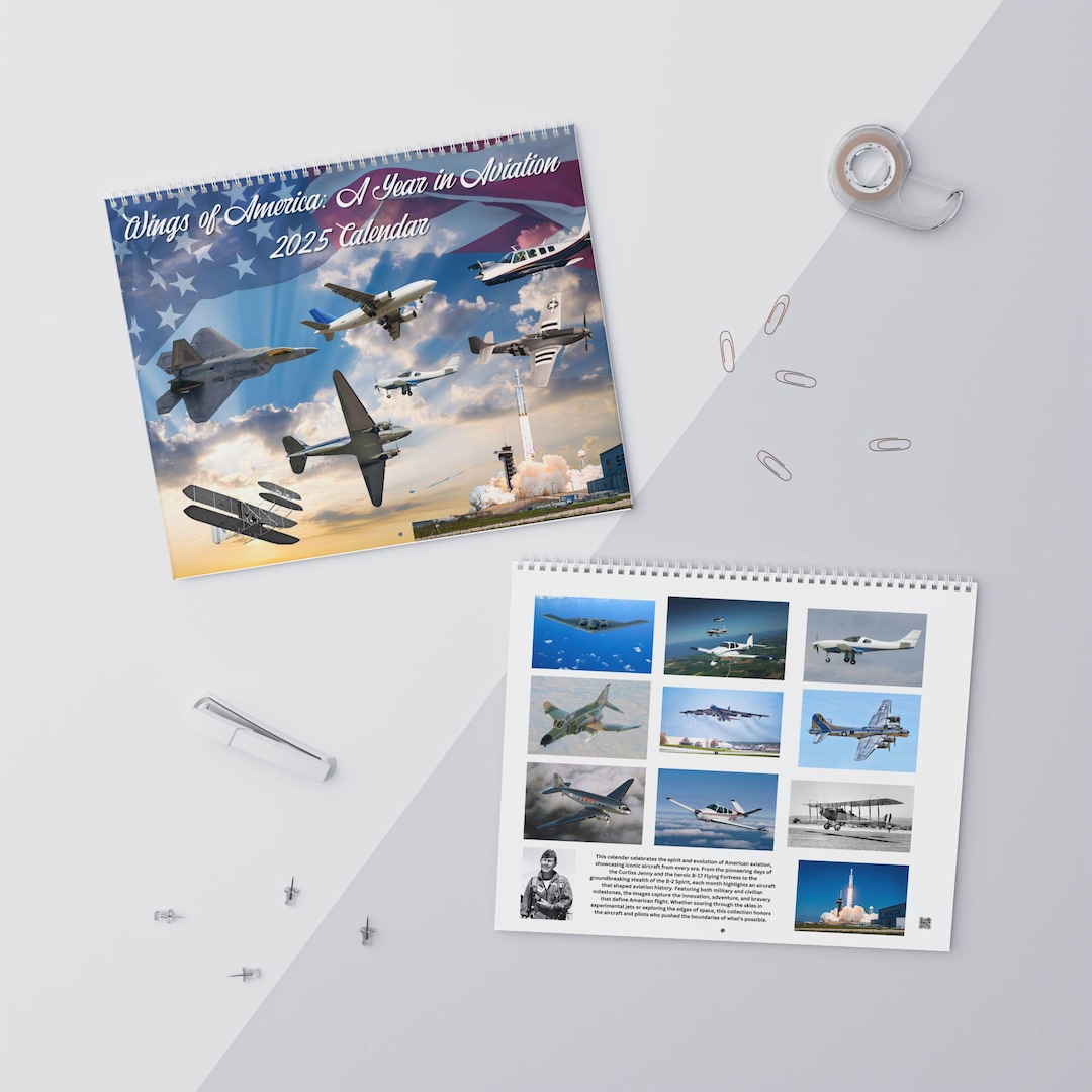 2025 Vintage Aviation Wall Calendar, Pilot Gift, Airplane Wall Art ...