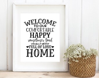 Welcome home print | Etsy