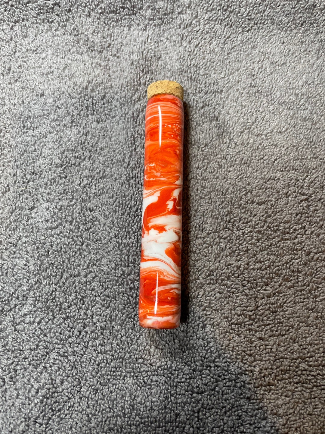 Rts/preroll Holder/glass/rust/orange/white /joint Jar /smell - Etsy