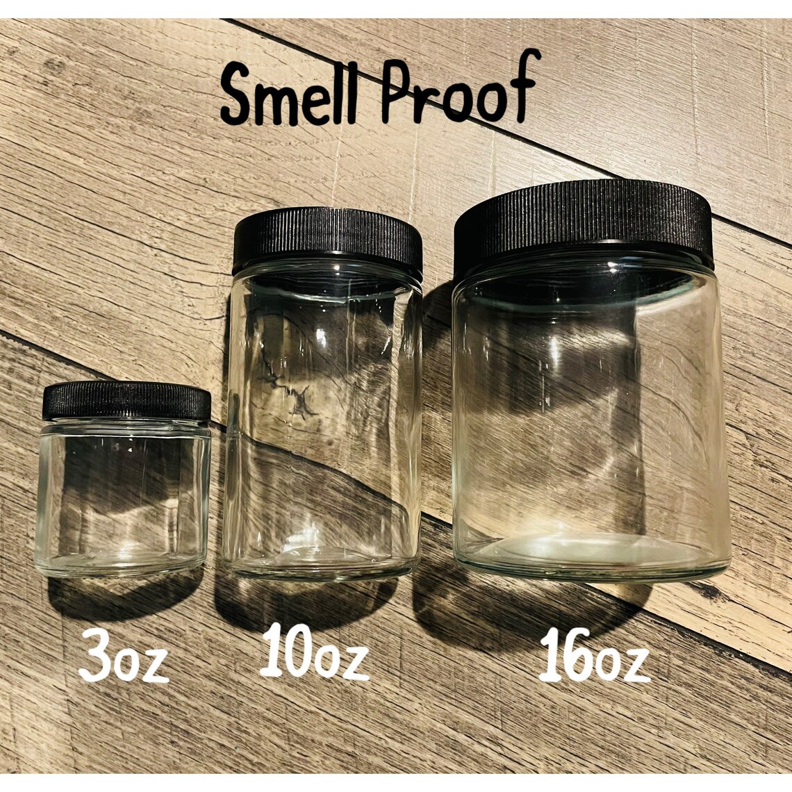 Glass Stash Jar /black /white /gray /stashjar /smell Proof/ - Etsy