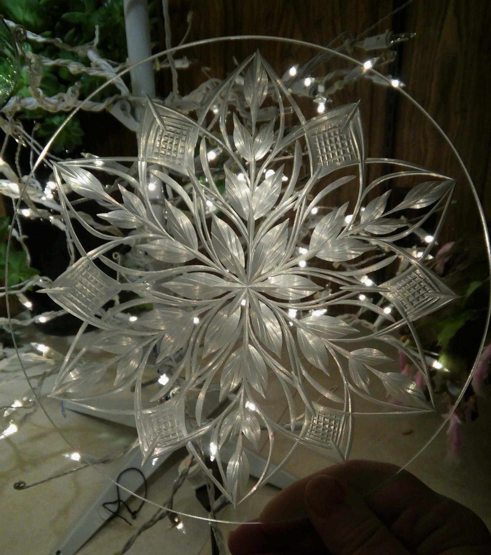 Art Glass Plate, Hand Engraved, Pilgrim Glass Plate, Abstract Plate ...