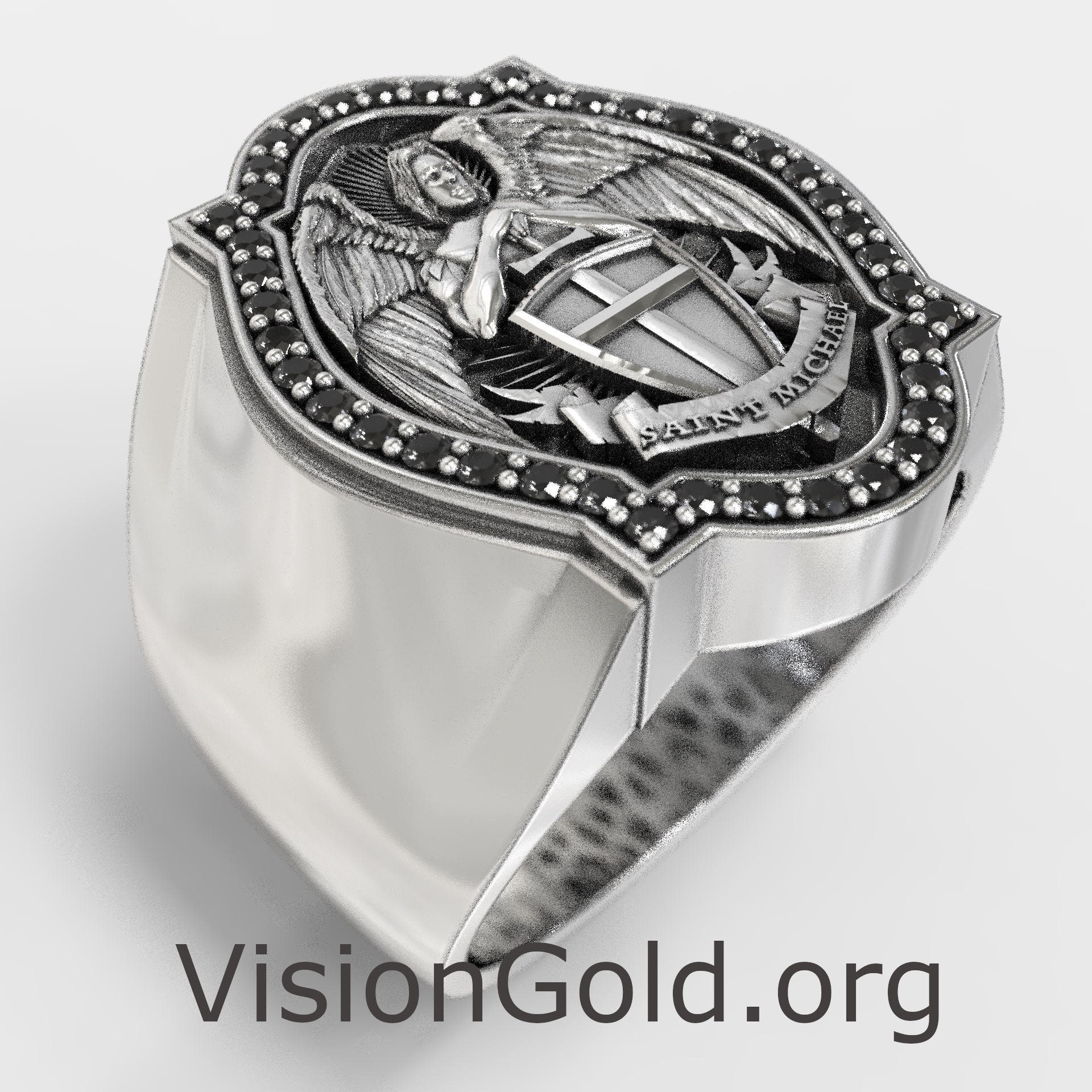 Christian Signet Ring Archangel Saint Michael 0881 - Etsy