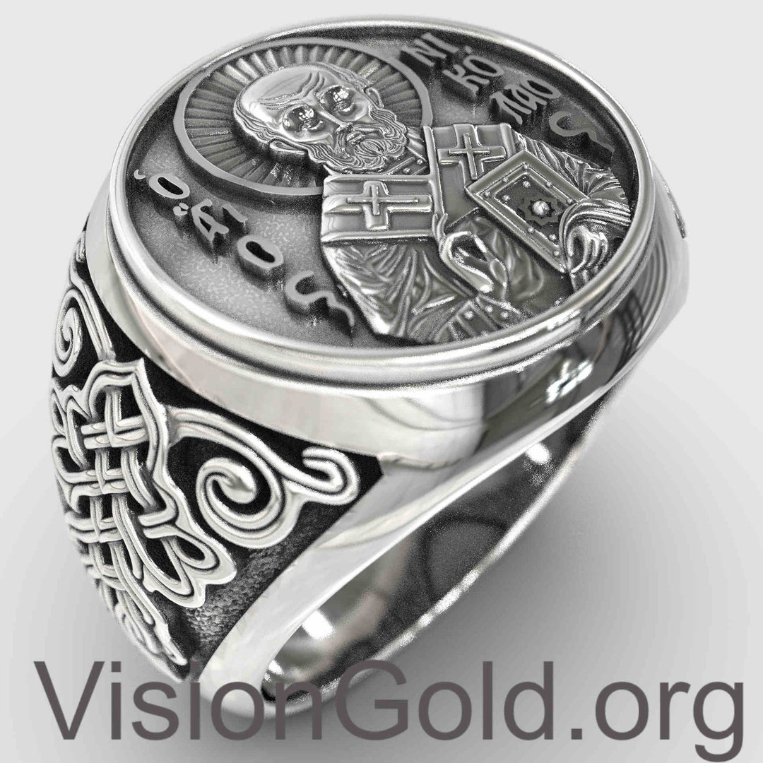 Orthodox Christian Jewellery Saint Nicholas Ring 0147 - Etsy