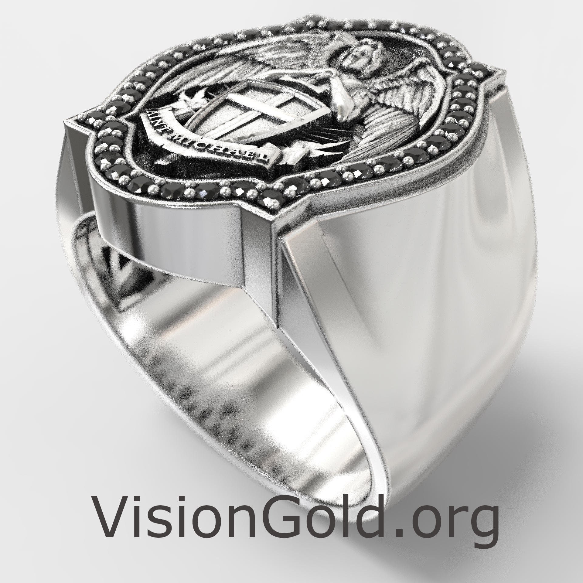Christian Signet Ring Archangel Saint Michael 0881 - Etsy UK