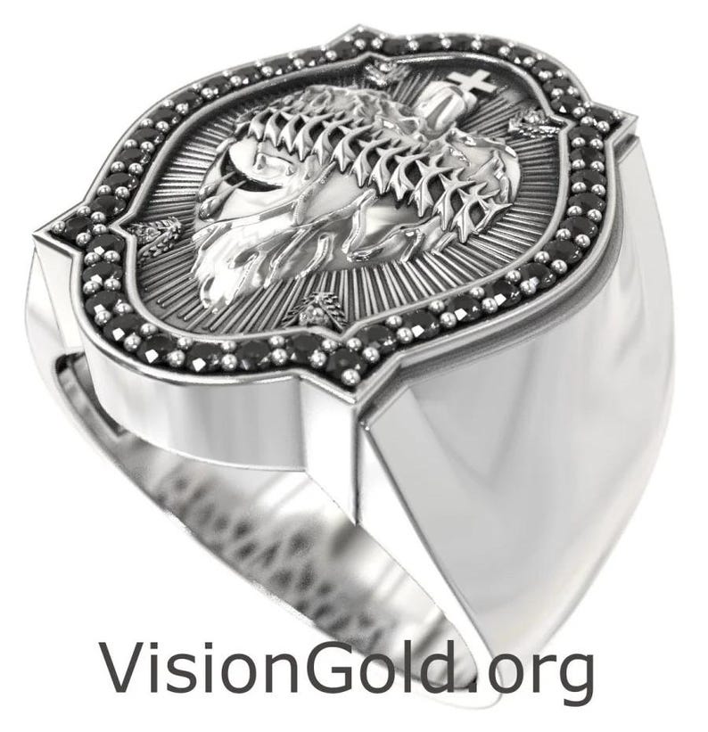 Religious Catholic Sacred Heart of Jesus Prayer Ring 0912 - Etsy