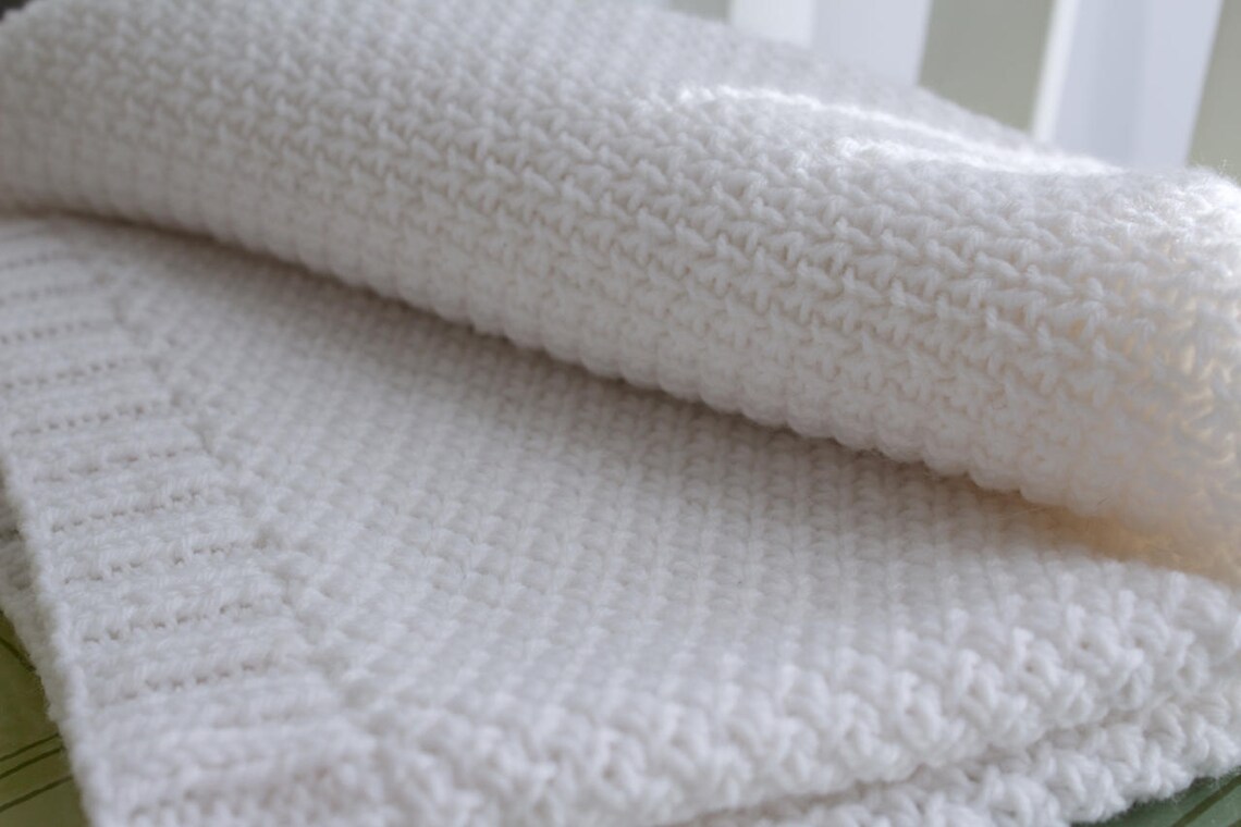 Textured Baby Blanket Knitting Pattern, Easy Blanket Pattern, Robyn ...
