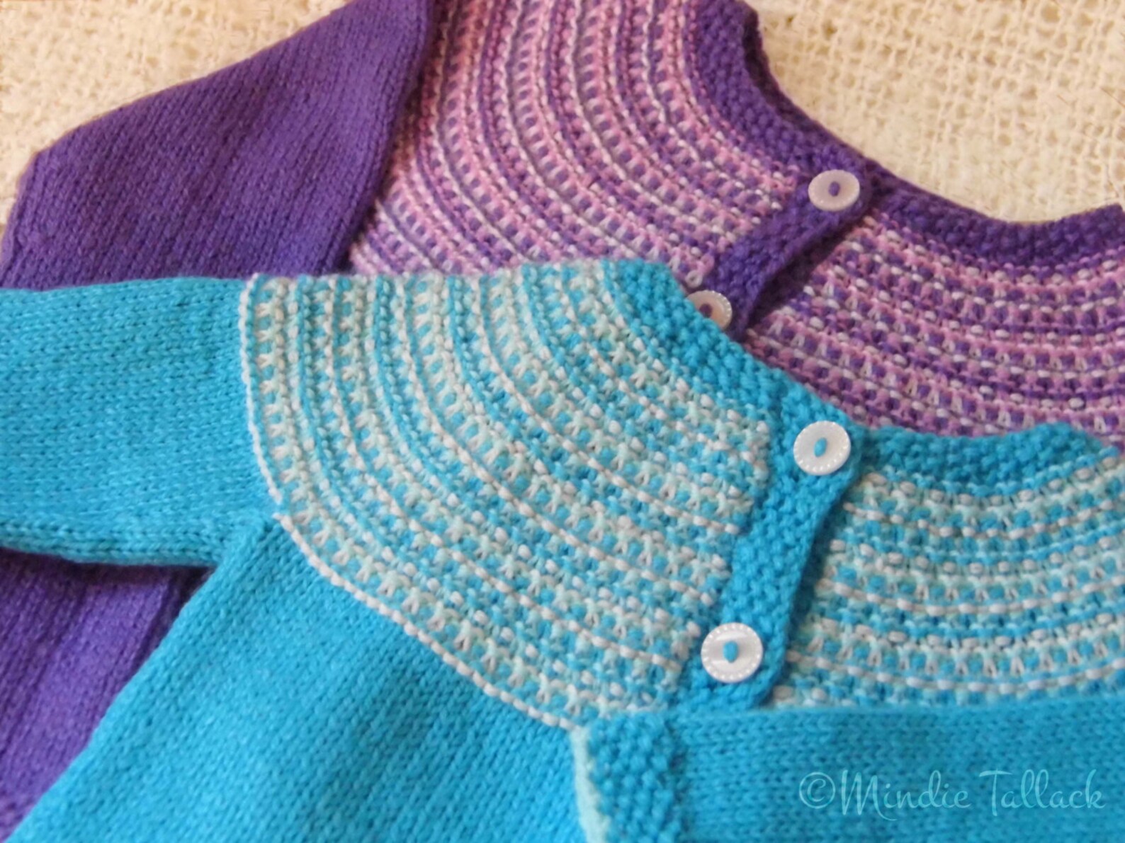 Girls Yoke Cardigan Knitting Pattern, Menet Knitting Pattern, Top-down ...