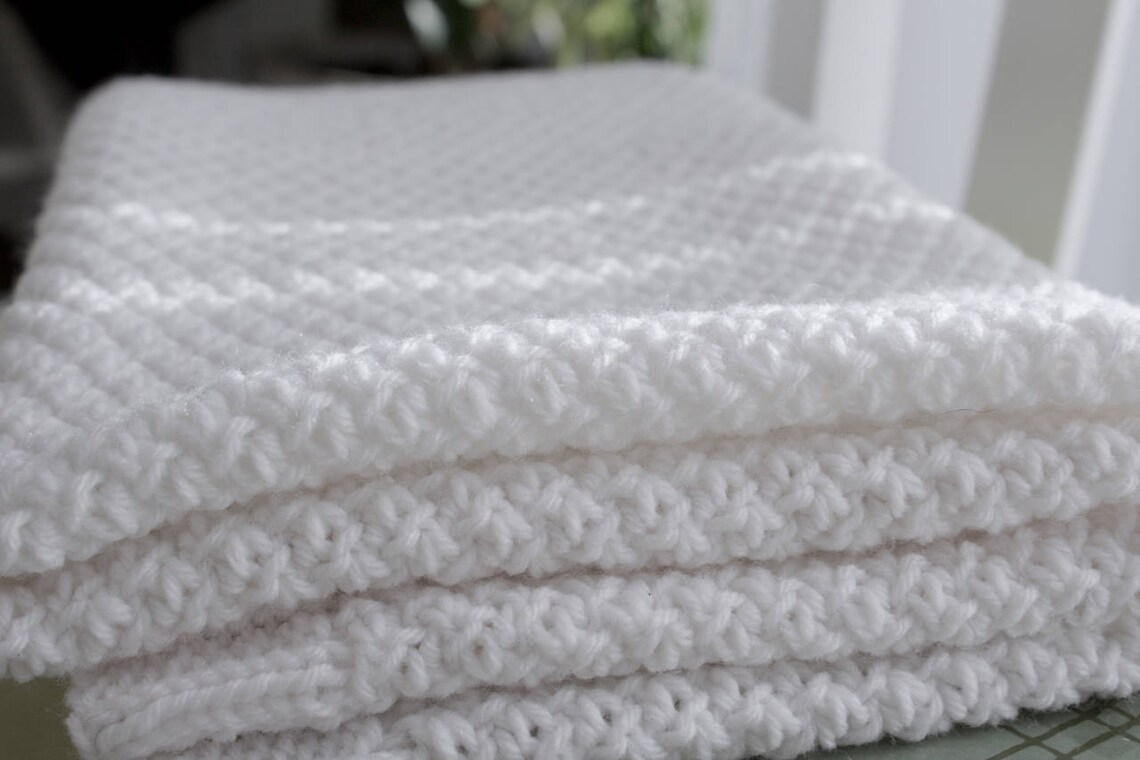 Textured Baby Blanket Knitting Pattern, Easy Blanket Pattern, Robyn ...
