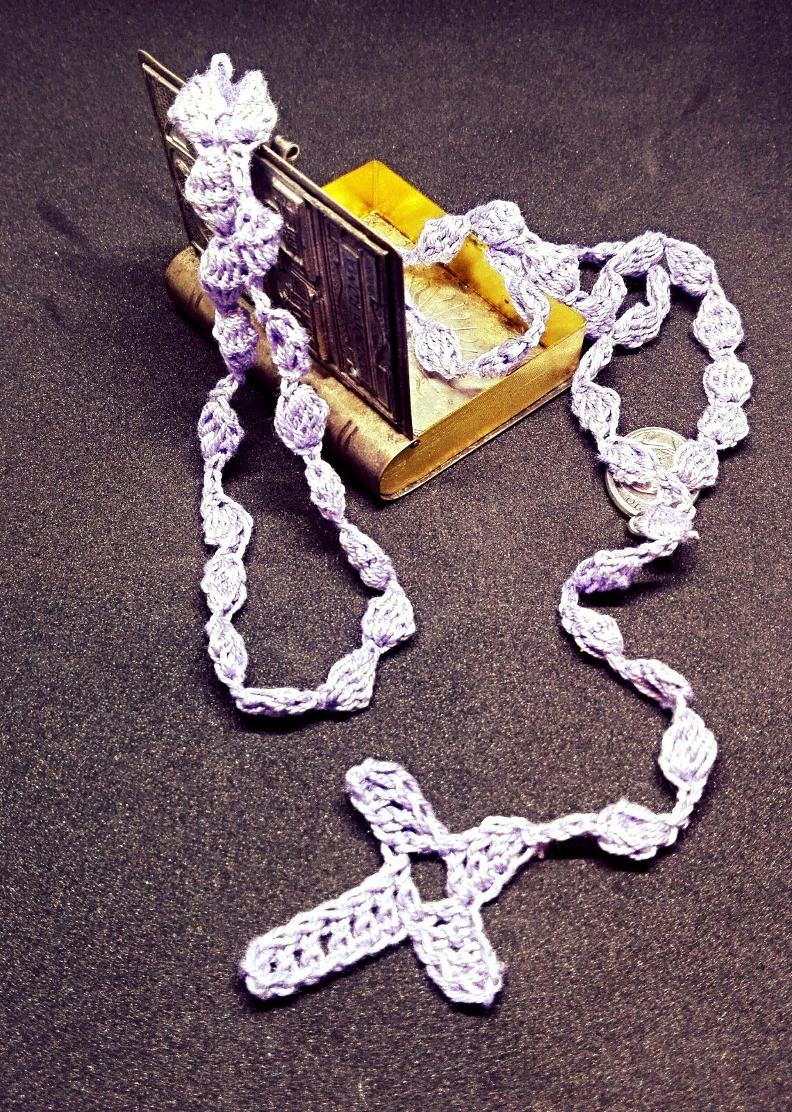 Catholic Cotton Crocheted Rosary Necklace - Etsy
