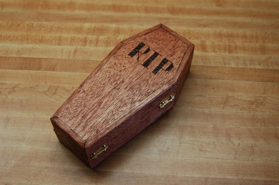Hand Made Wooden Coffin Box | Etsy
