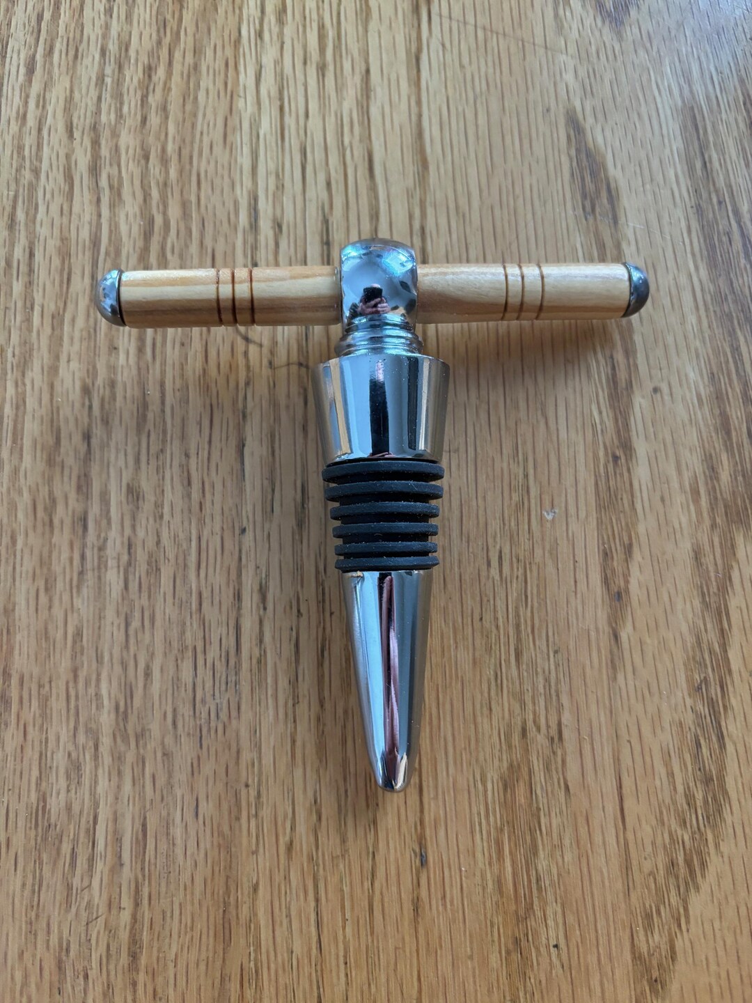 Hand Turned Hardwood Bottle Stopper W/corkscrew - Etsy