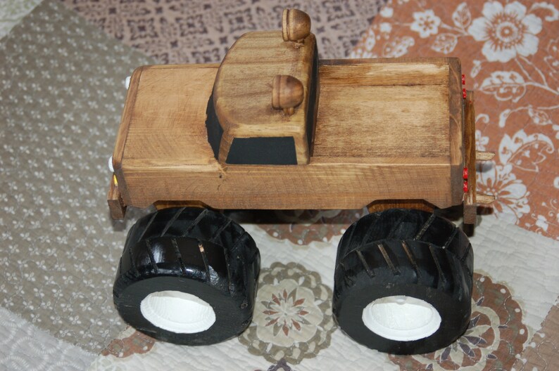 Hand made wooden monster truck toy | Etsy