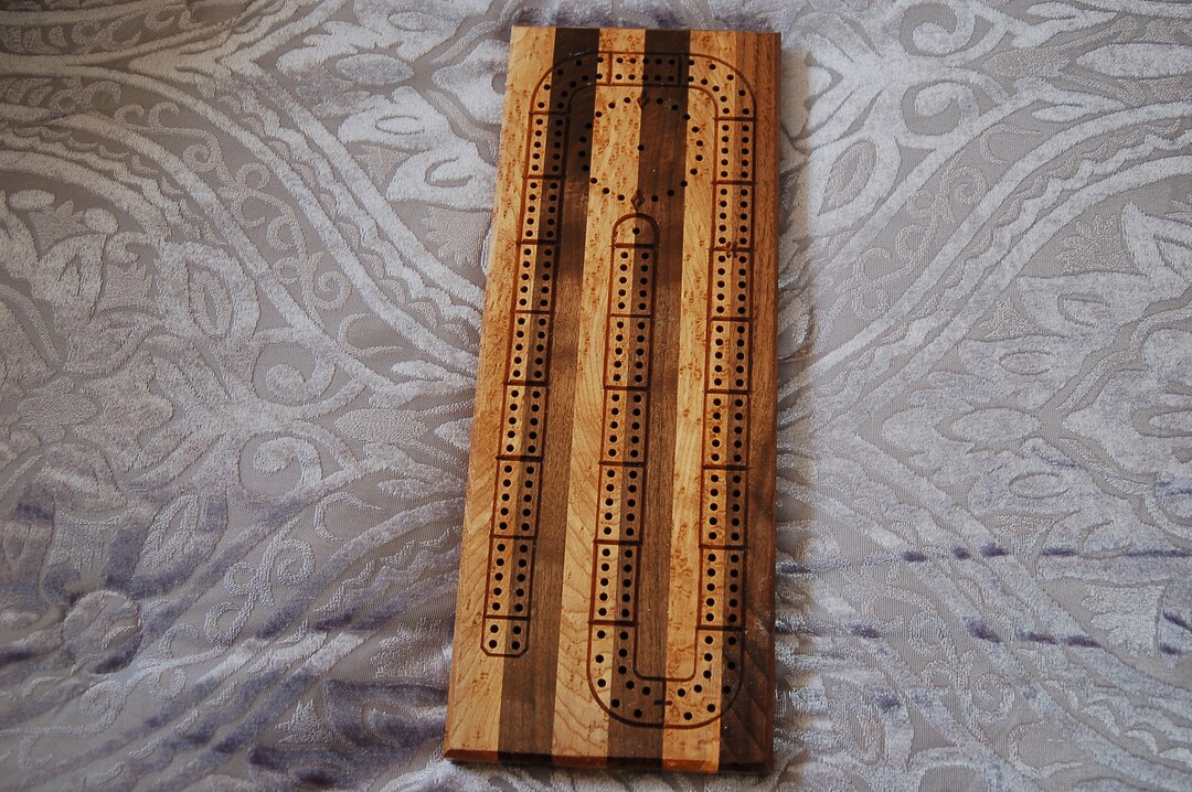 Hand Made Wooden Two Lane Cribbage Board - Etsy