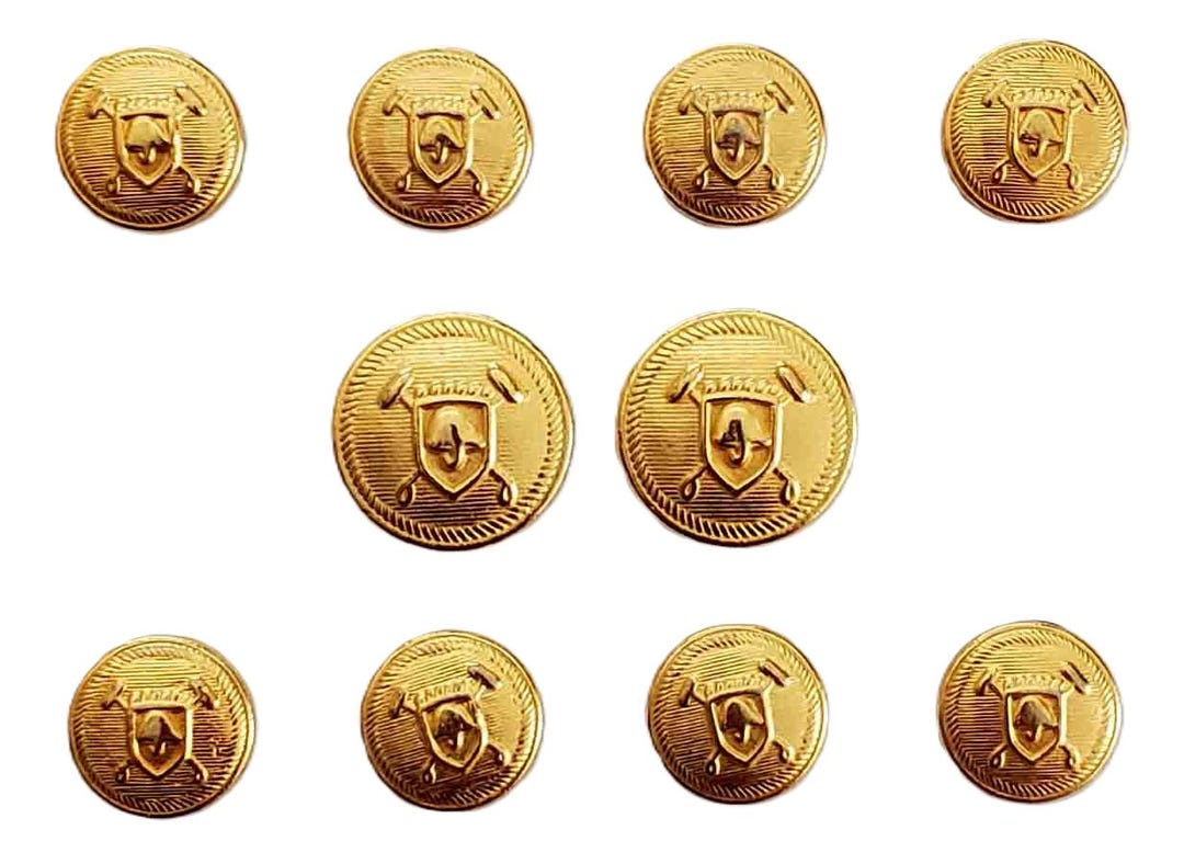 Vintage Polo Ralph Lauren Blazer Buttons Gold Brass Polo Shield and Mallets 1990s K8L Men's - Etsy
