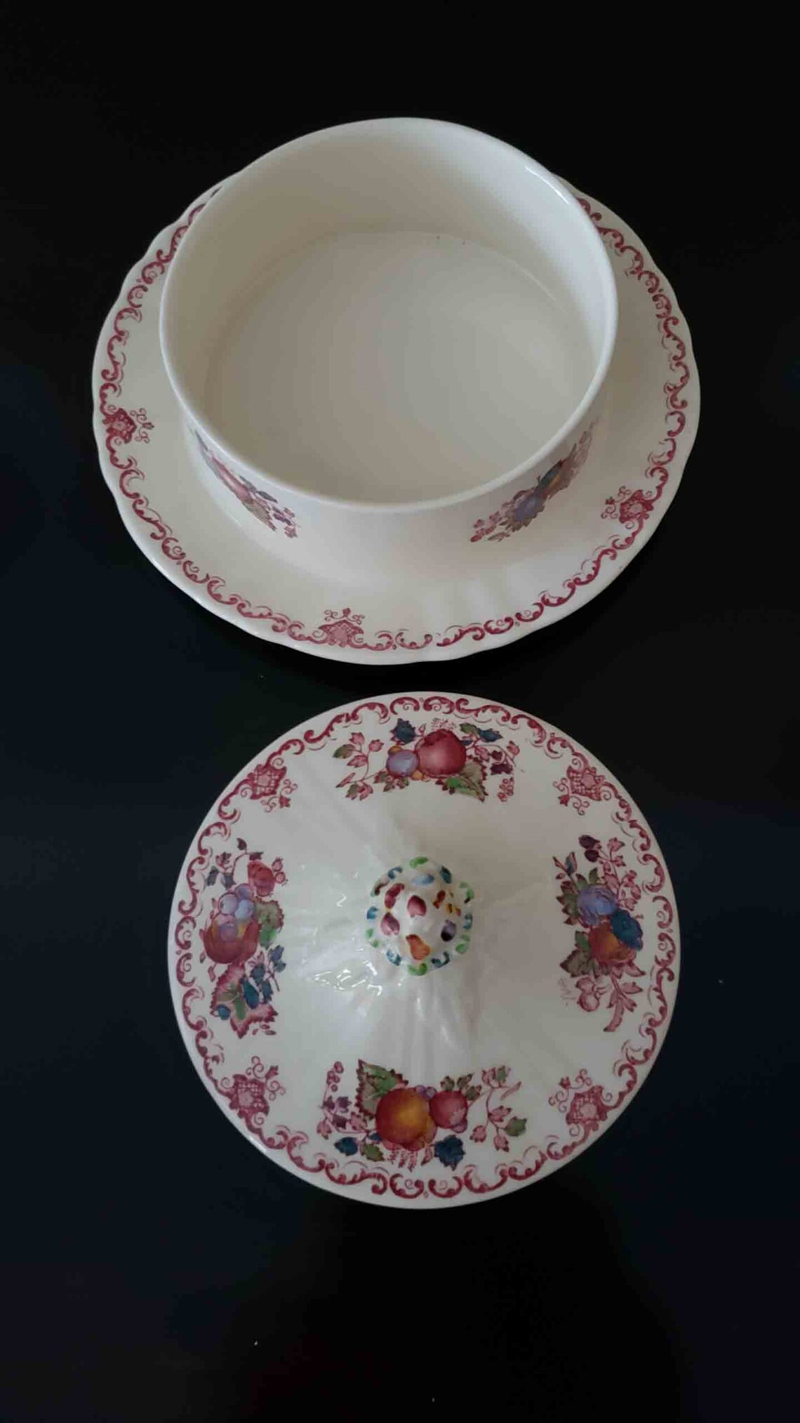 Vintage Rare Mason's for Harrod's Covered Bowl Fruit Basket Ironstone ...