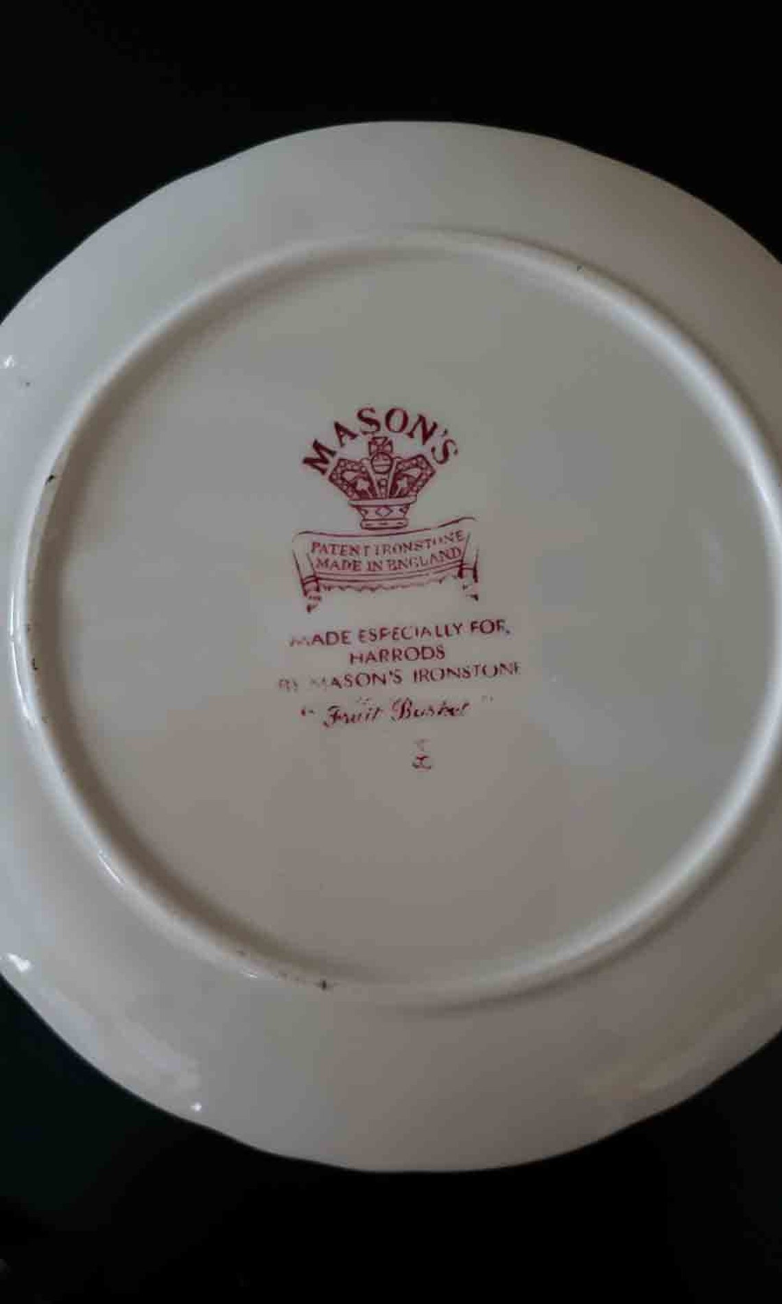 Vintage Rare Mason's for Harrod's Covered Bowl Fruit Basket Ironstone ...