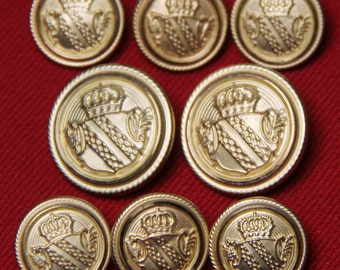 Crown Shield Buttons | Etsy