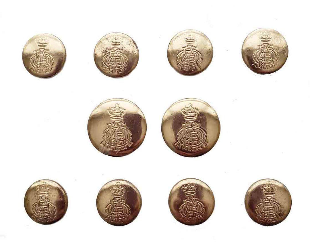 Vintage Austin Reed Blazer Buttons Set Shank Gold Brass Shank 1990s M5Q ...