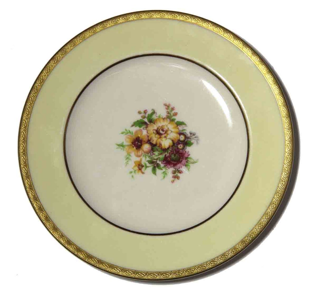 Rare Morgan Belleek Plate Salad Dessert Floral Gold Rim - Etsy