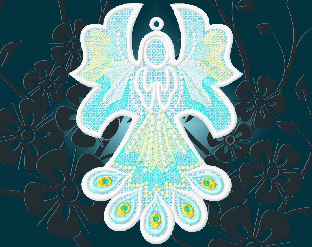 Angel FSL, 3 Sizes, ITH, Lace, Machine Embroidery Digitization, Instant ...