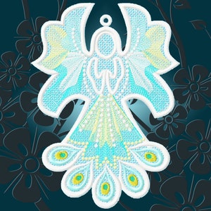 Angel FSL, 3 Sizes, ITH, Lace, Machine Embroidery Digitization, Instant ...