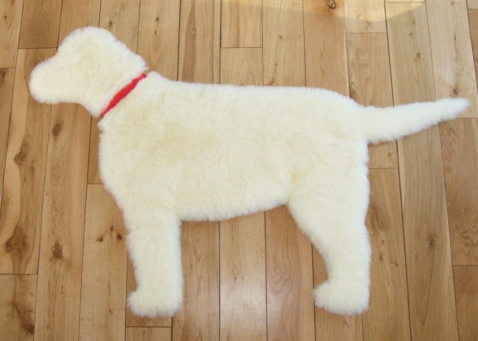 Labrador rug Dog lovers gift Faux fur Dog rug Bedside rug | Etsy