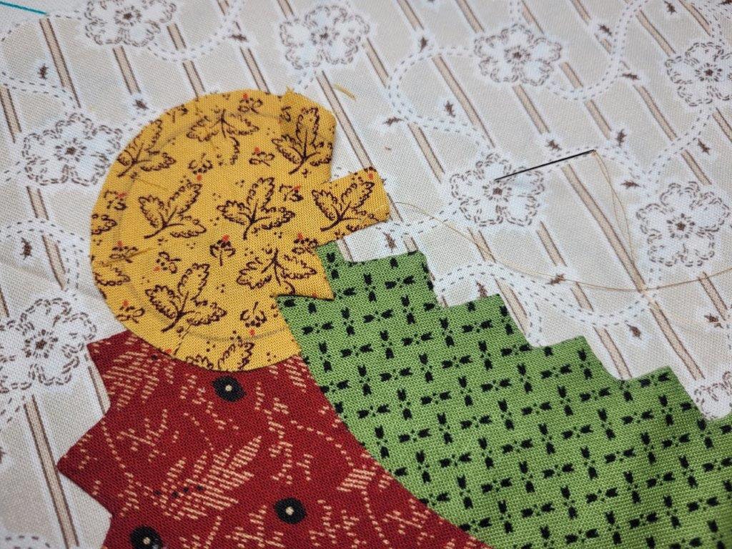 9 Traditional Applique Blocks in a Sampler Quilt Using the Dogtooth ...