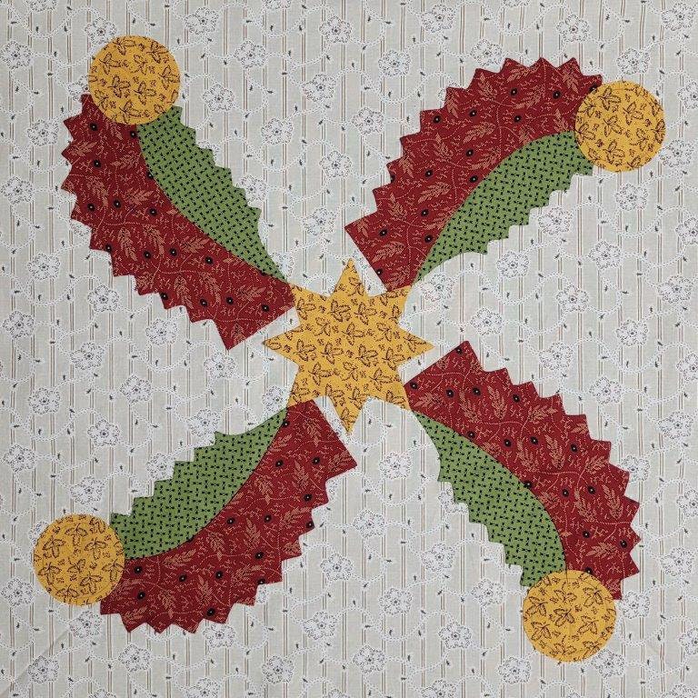 9 Traditional Applique Blocks in a Sampler Quilt Using the Dogtooth ...