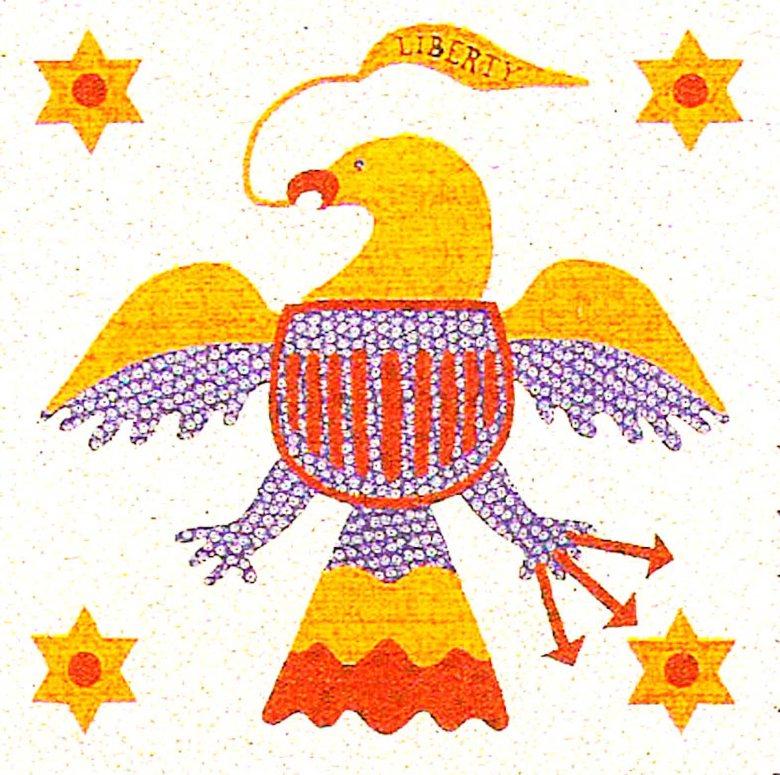 Warrior Eagle: Historic Applique Quilt Pattern. Four Block or Single ...