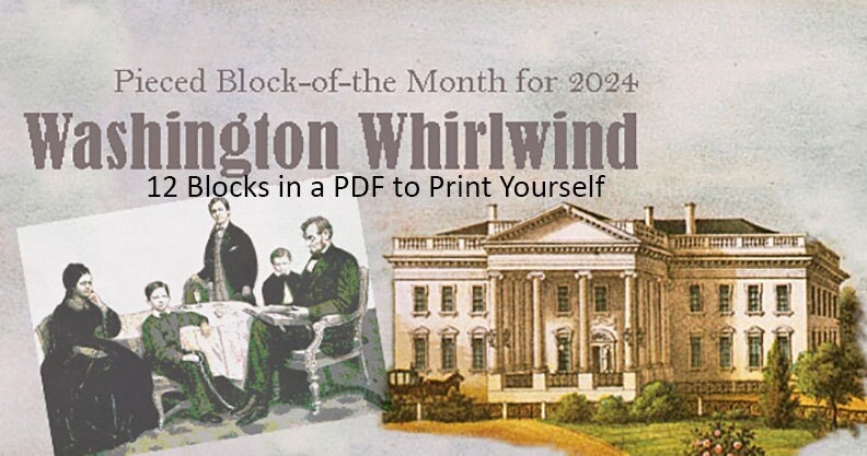 WASHINGTON WHIRLWIND Blockofthemonth, Pieced From Barbara Brackman ...