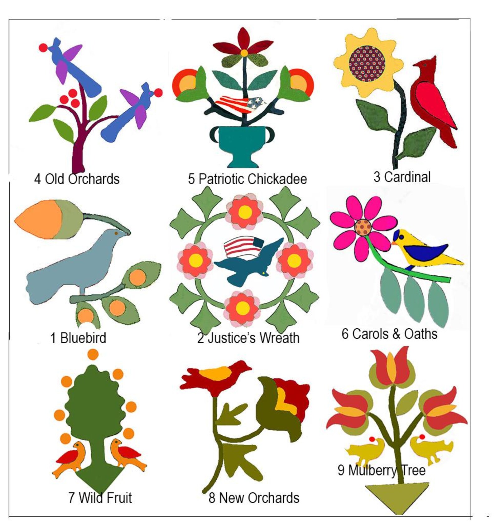 Liberty's Birds: Appliqued Block-of-the Month From Barbara Brackman ...