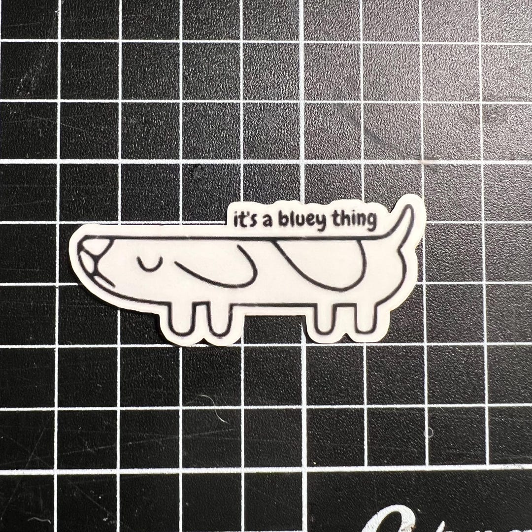 Bluey Hidden Long Dog Sticker, Transparent Background - Etsy