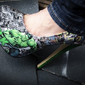 Custom INCREDIBLE HULK Inspired Comic Book Heels / Shoes - Etsy