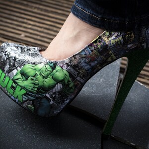 Custom INCREDIBLE HULK Inspired Comic Book Heels / Shoes - Etsy