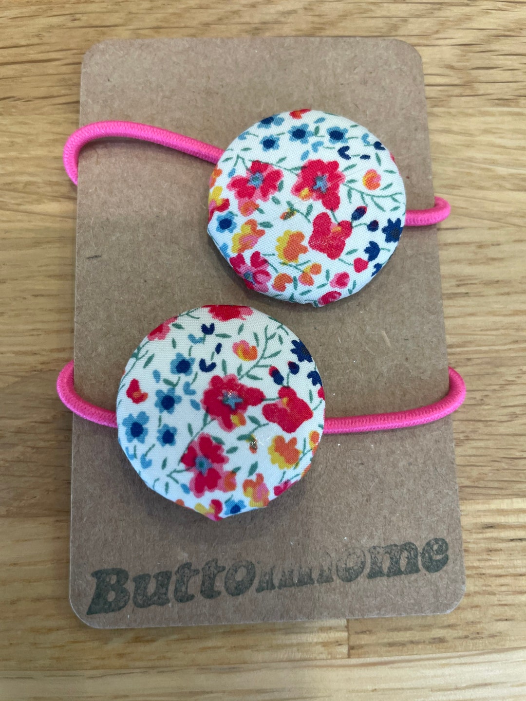 Handmade Button Hair Ties Liberty Fabric - Etsy