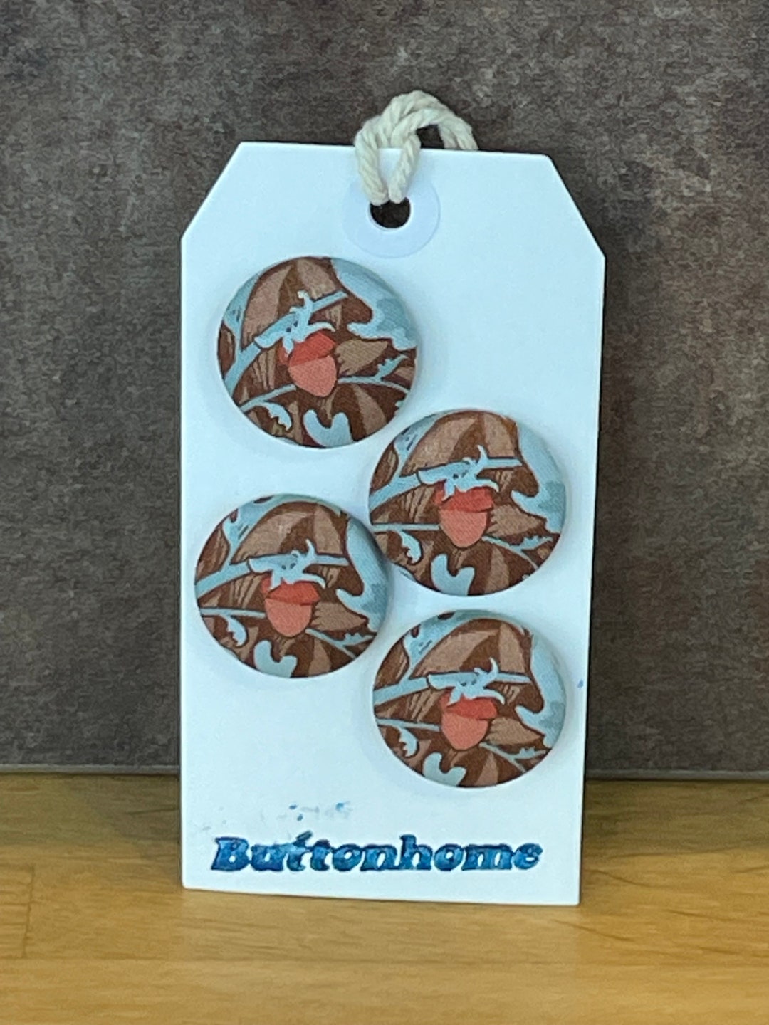 Handmade Fabric Buttons Acorn Fabric - Etsy