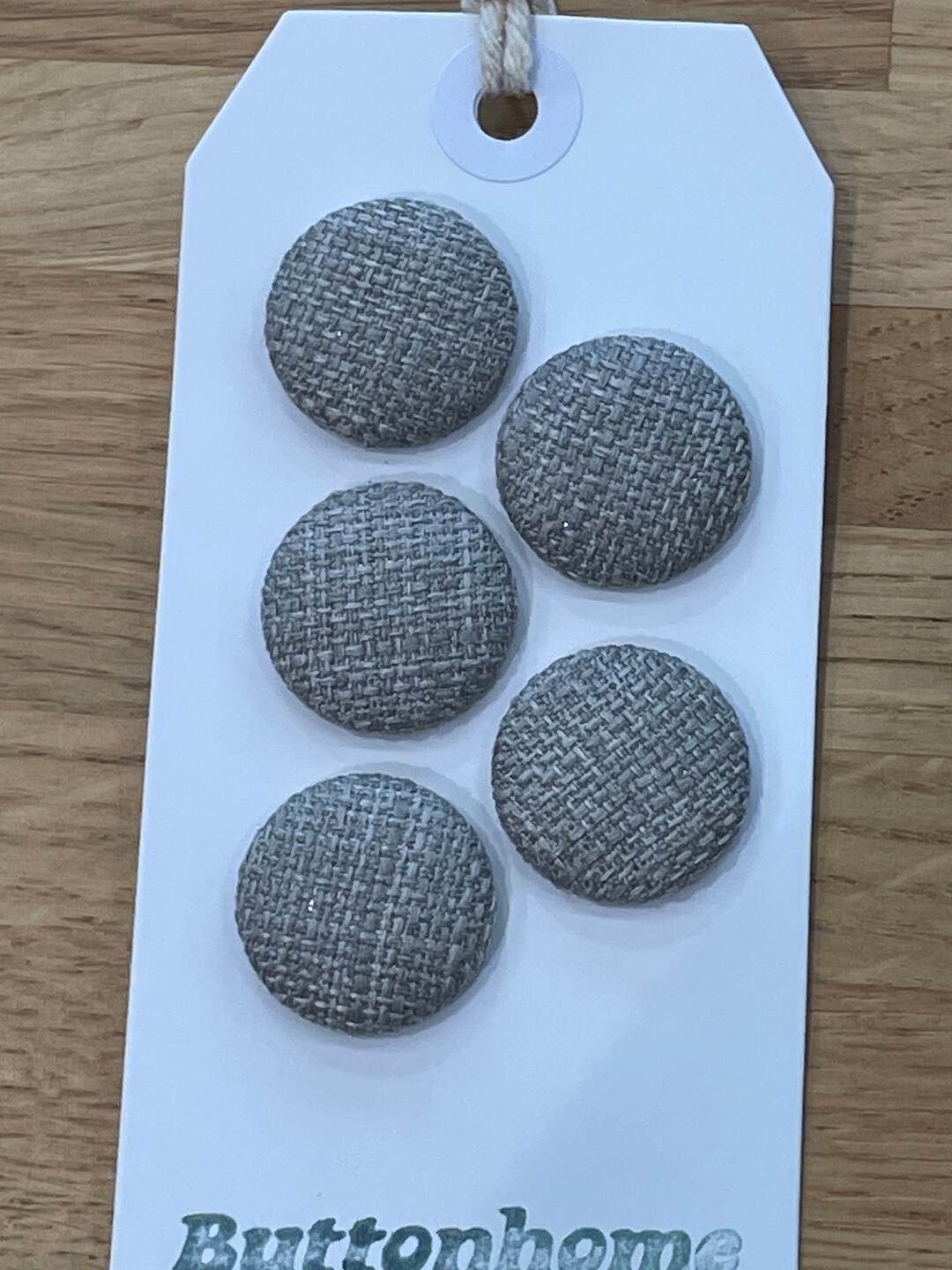 Handmade Fabric Buttons in a Grey Fabric - Etsy