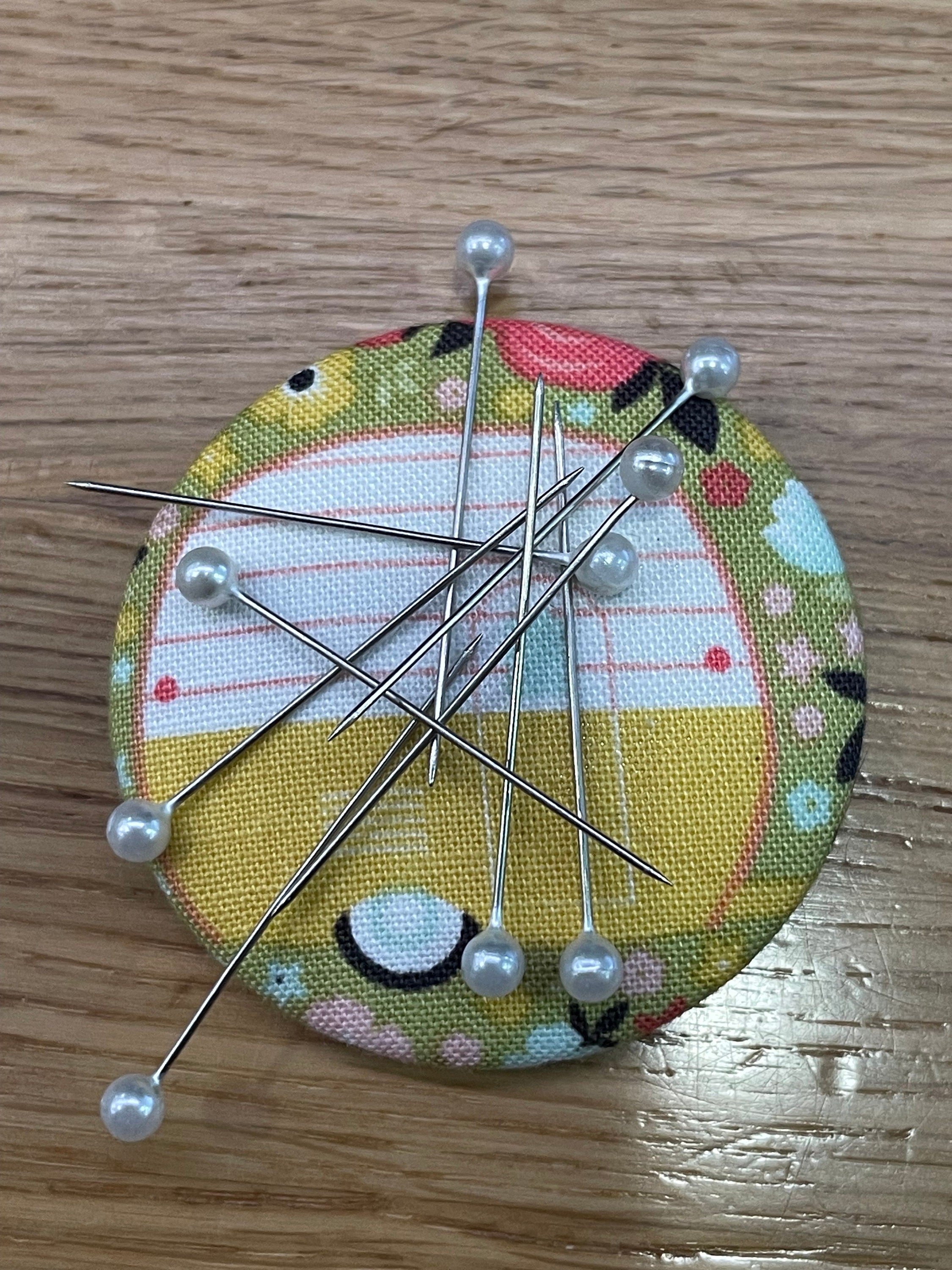 Handmade Fabric Button Magnetic Pin Cushion/needle Holder in a Caravan ...
