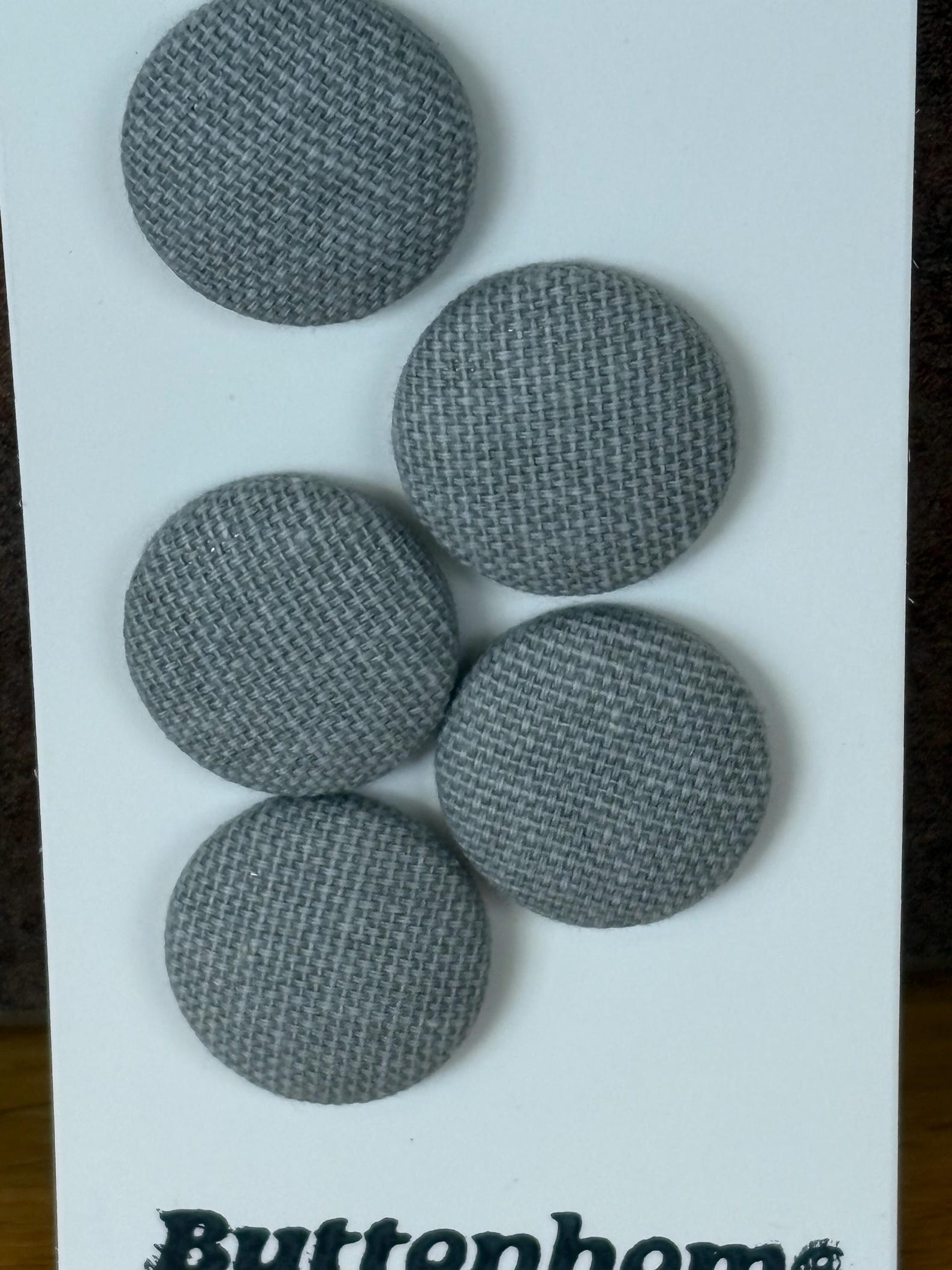Handmade Fabric Buttons in a Grey Fabric - Etsy