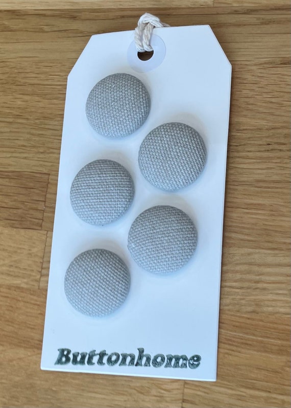 Handmade Fabric Buttons Light Grey - Etsy