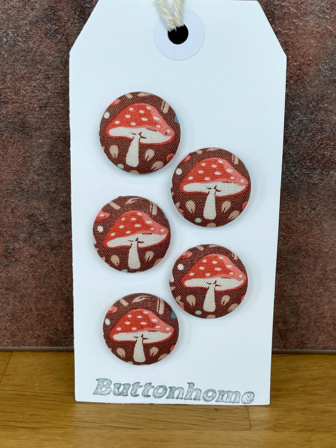 Handmade Fabric Buttons in a Tilda Fabric - Toadstools - Etsy
