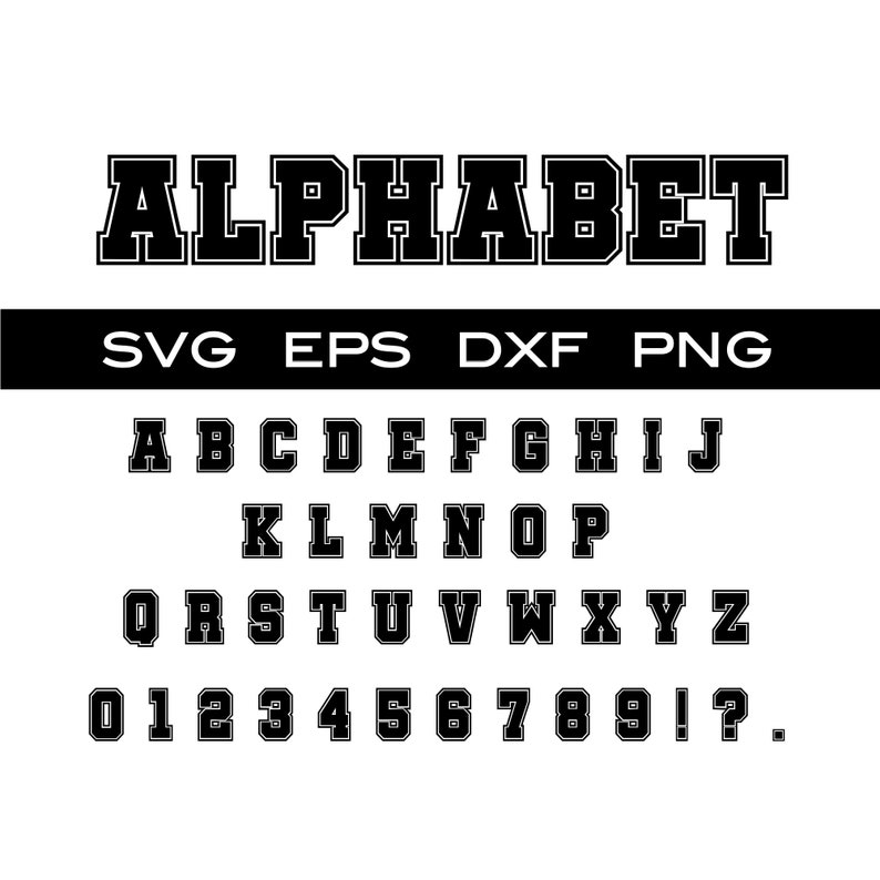 Alphabet SVG SVG Fonts Font Svg Letters Svg Silhouette - Etsy