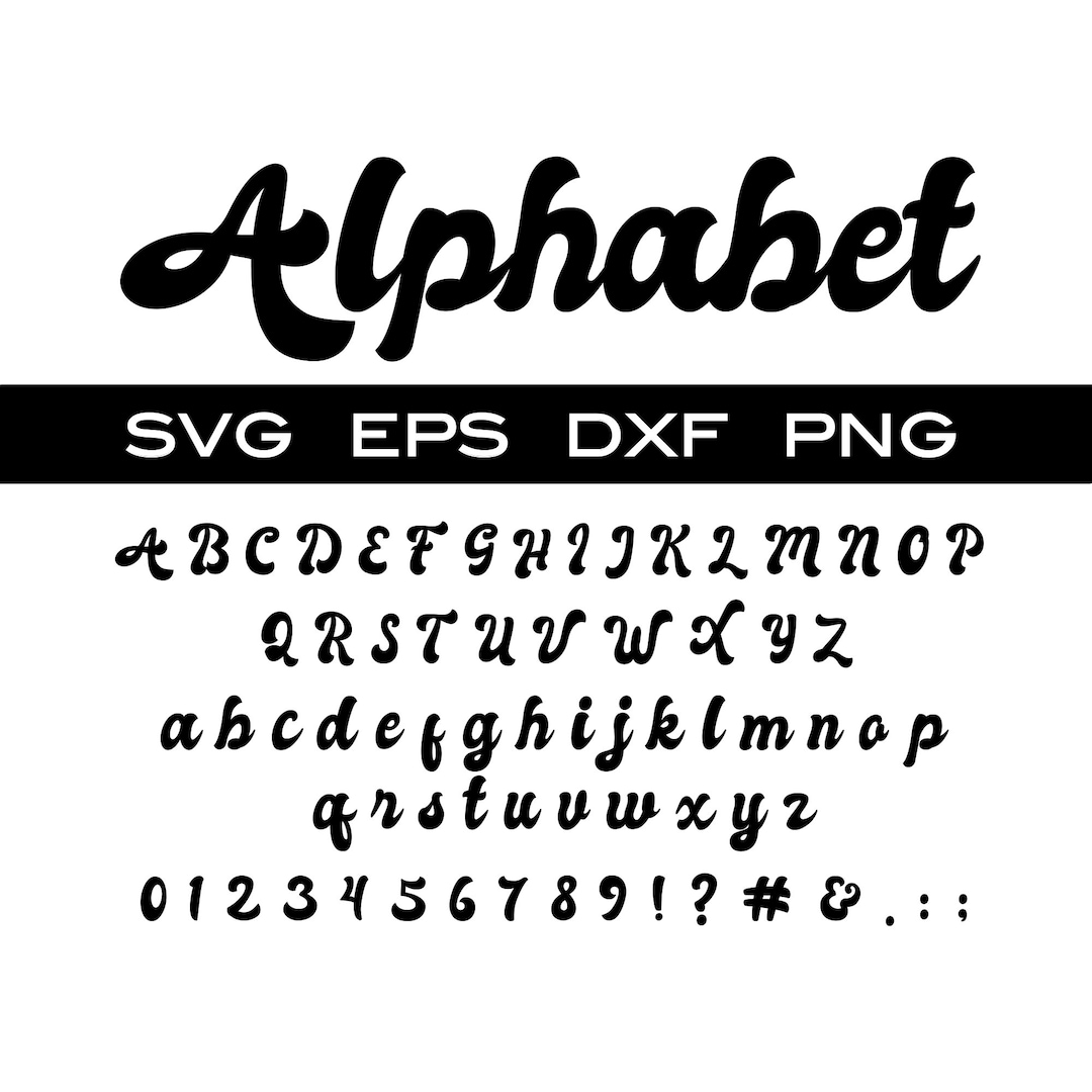Alfabeto SVG fuentes SVG fuente Svg letras Svg silueta - Etsy España