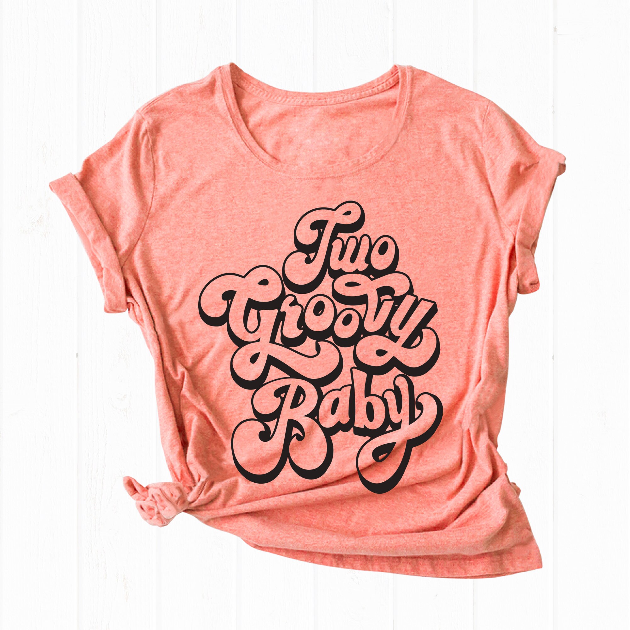 Two Groovy Baby SVG Groovy Shirt SVG Png Cutting Files for - Etsy