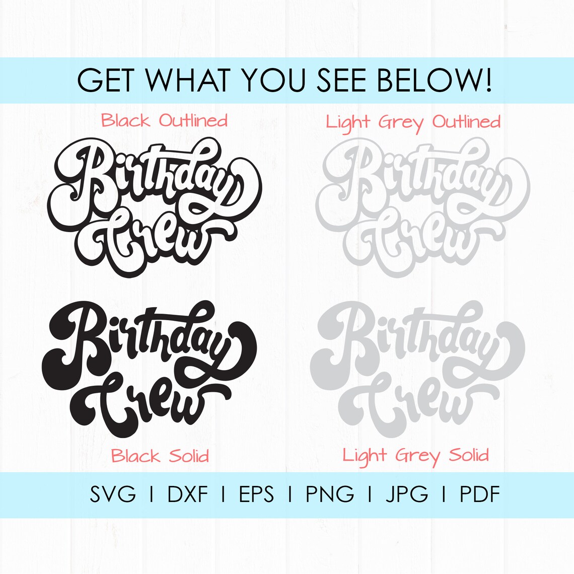 Birthday Crew SVG Birthday Shirt SVG Png Cutting Files for - Etsy