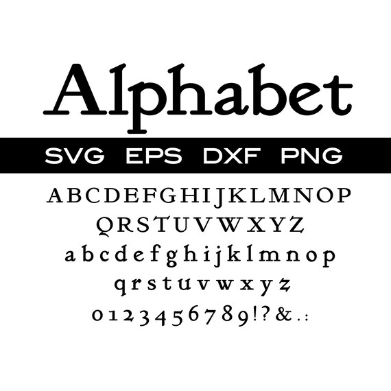 Alphabet SVG SVG Fonts Font Svg Letters Svg Silhouette - Etsy