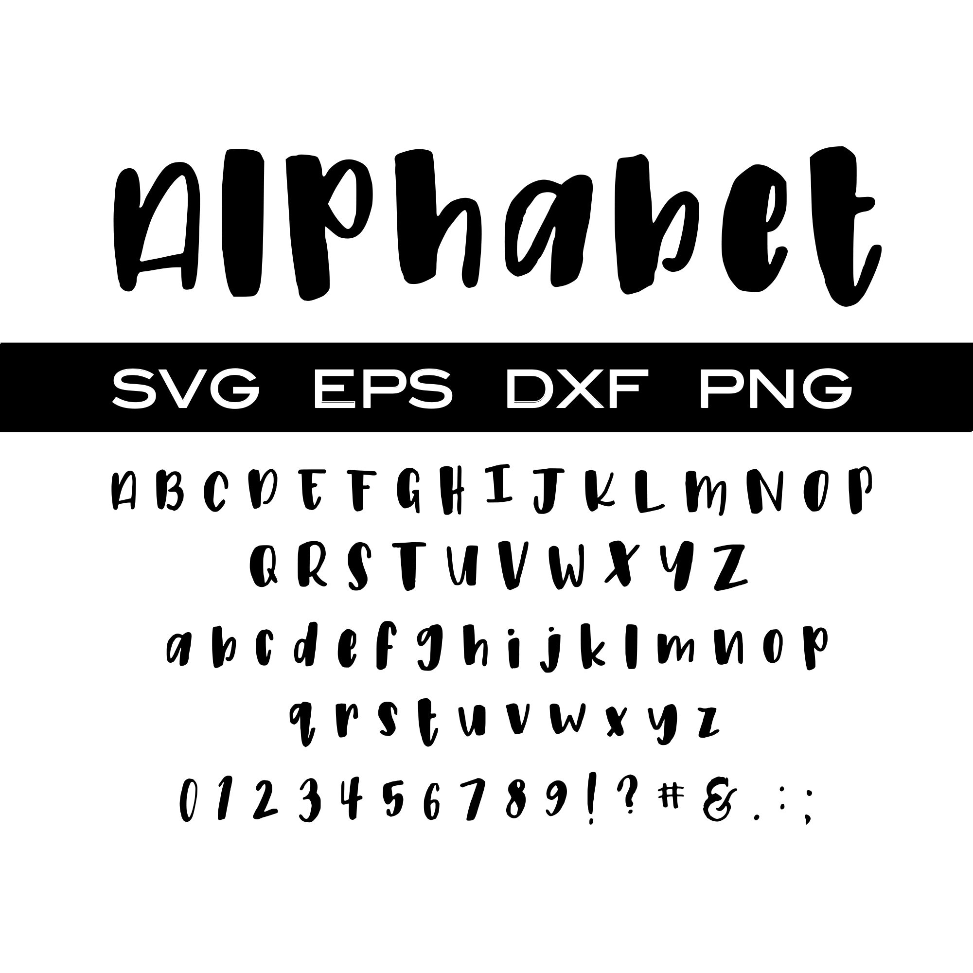 Alphabet SVG SVG fonts Font Svg Letters Svg Silhouette | Etsy