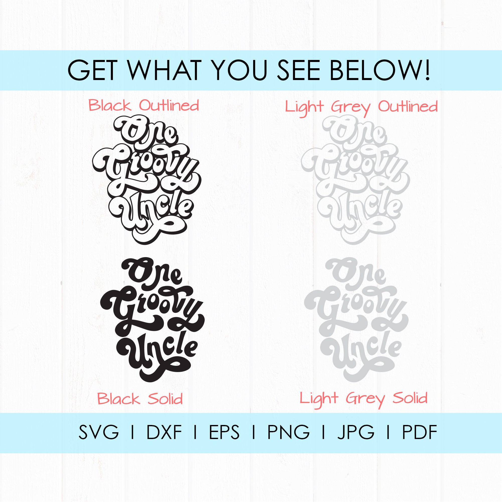 One Groovy Uncle Svg, Groovy Shirt SVG Png Cutting Files for Cricut and ...