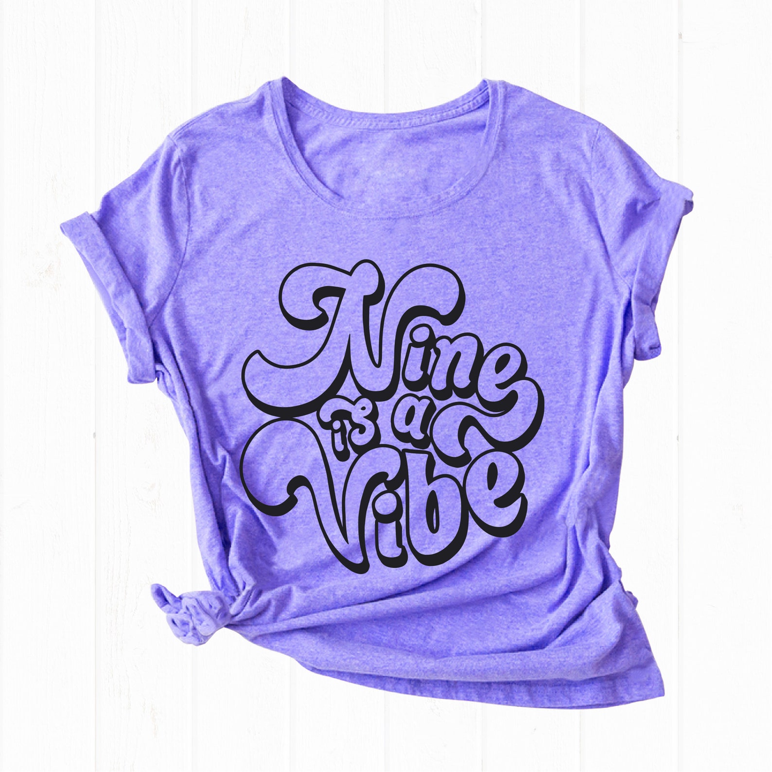 Nine is a Vibe Svg Birthday Shirt SVG Png Cutting Files for - Etsy