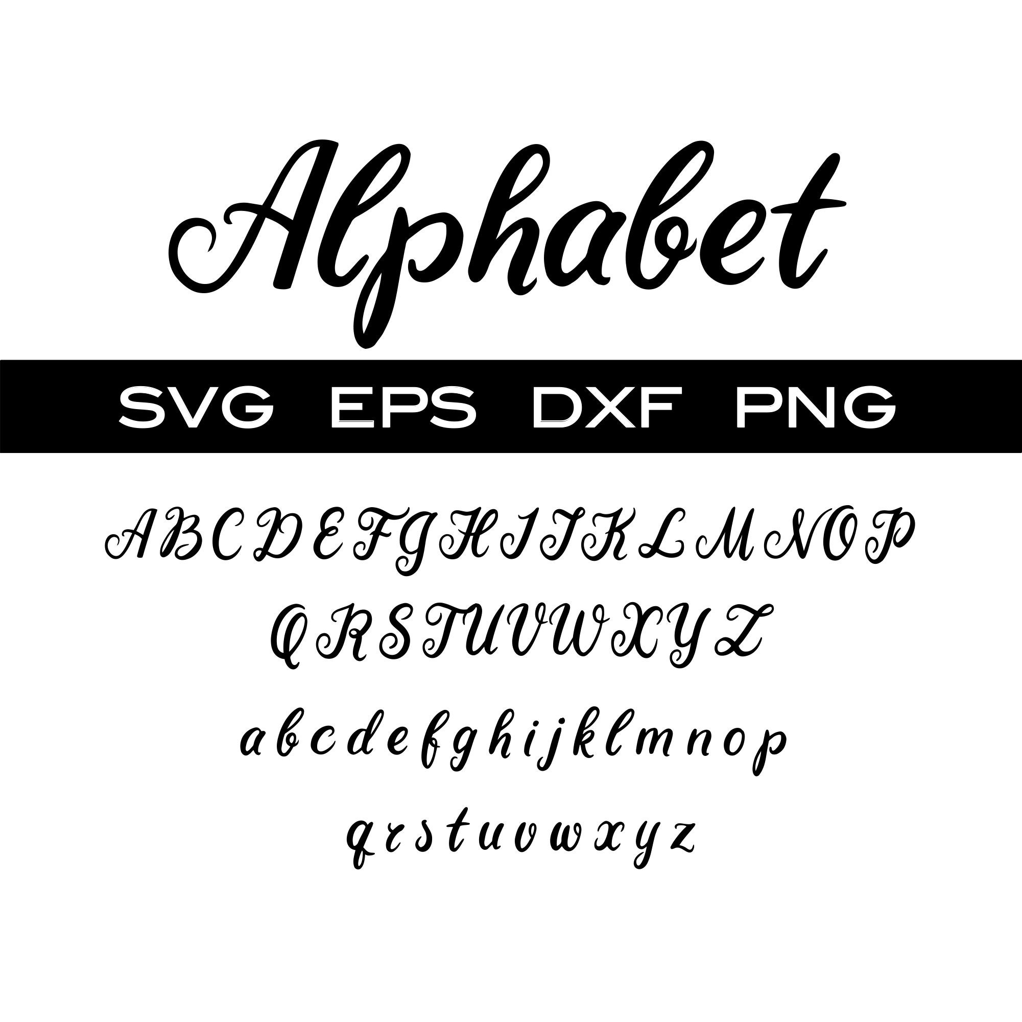 Alphabet SVG SVG Fonts Font Svg Letters Svg Silhouette - Etsy